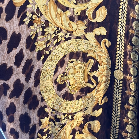 Versace | Shirts | Vintage Gianni Versace Silk Leopard Animal Print ...